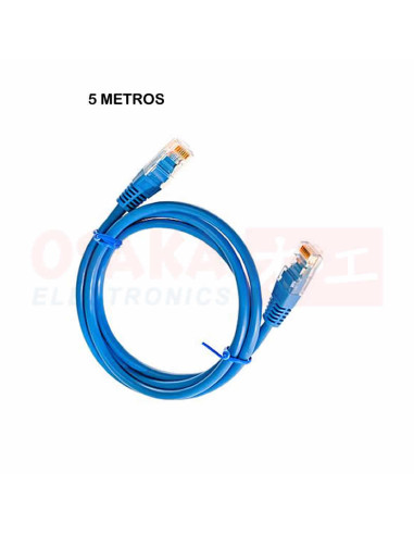 Cable RJ45 Internet Categoría 6 Azul 5mtr | Osaka Electronics